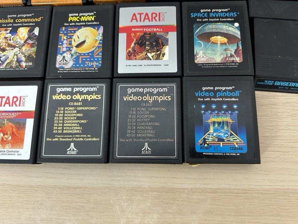 Atari 2600 Game Cartridge Lot Of 17 w/ Duplicate Titles: Space Invaders ...
