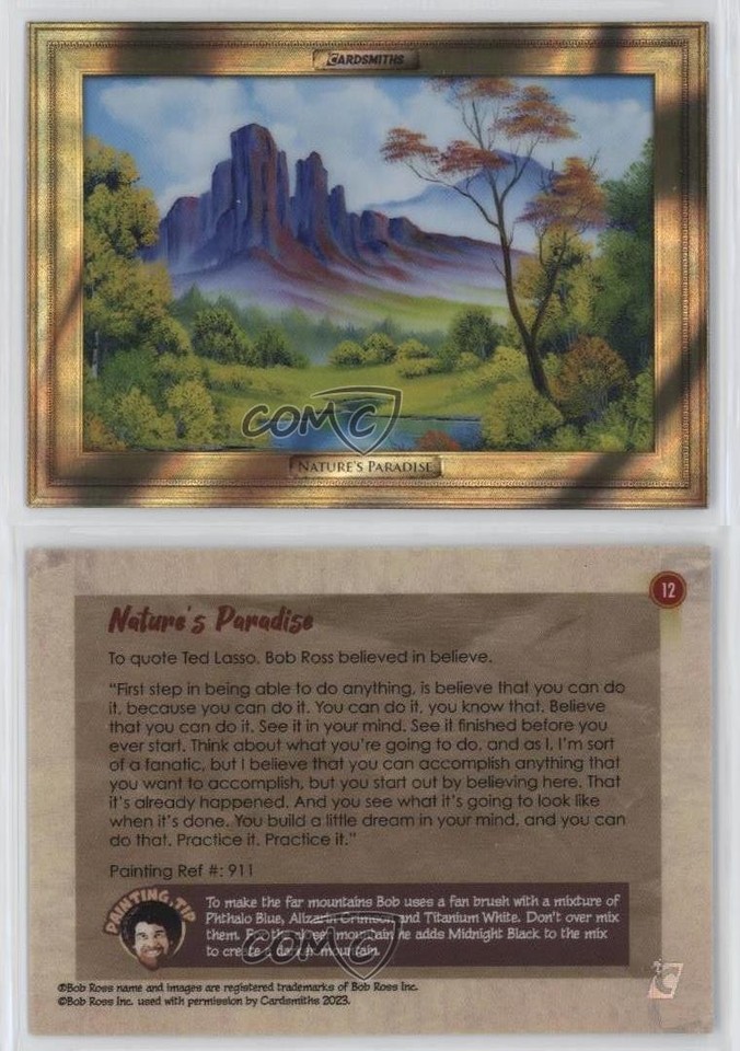 2023 Cardsmiths Bob Ross Hyperwave Holofoil Nature's Paradise #12 4aw ...