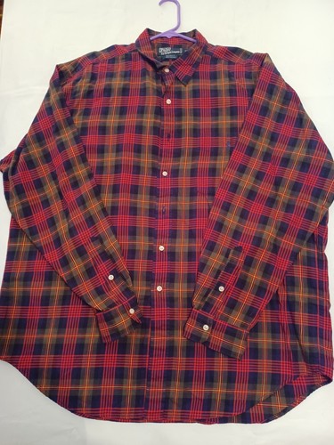 Polo Ralph Lauren Elliott Designer Logo Shirt Pony Plaid Red Black | eBay