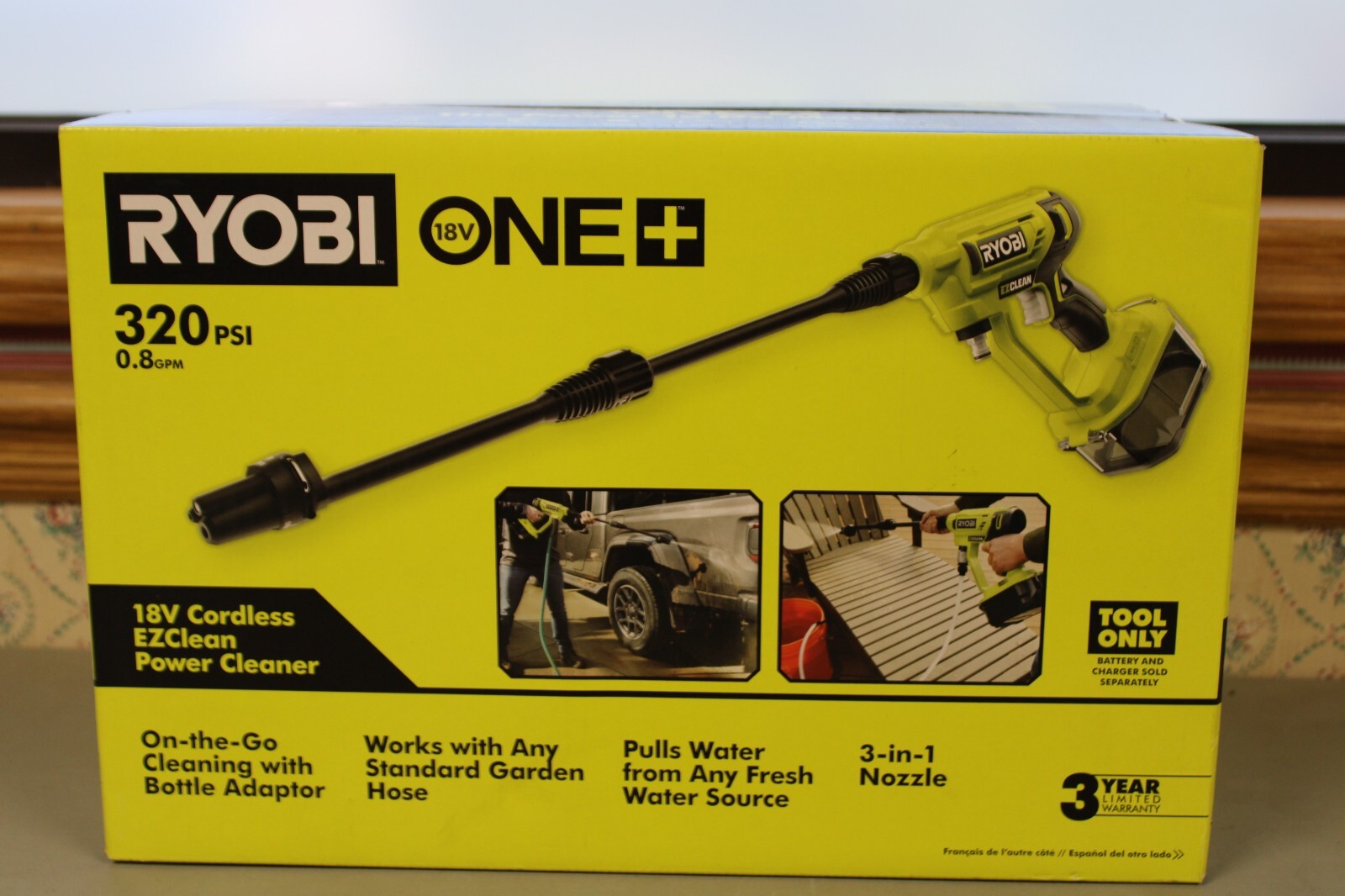 NEW! Ryobi One+ 18V EZ Clean Power Cleaner 320PSI Tool Only RY120350 ...