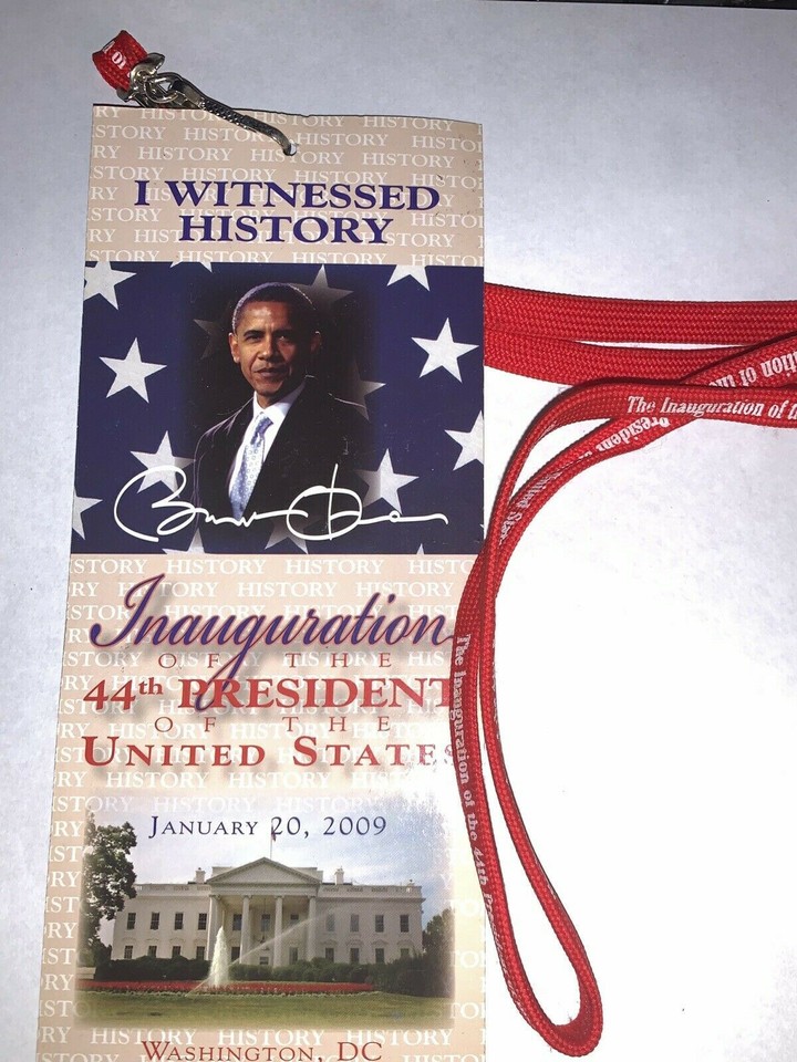 Rare Obama Joe Biden 44th President Inauguration Ticket Pin Election ...