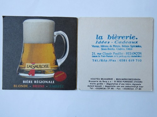 Bière Dessous ~ Brassière Du Bocq Gauloise Blond, Brune, Ambrée Biere ...