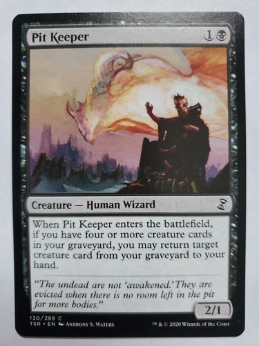 MTG Magic The Gathering Card Pit Keeper Creature Human Wizard Black ...