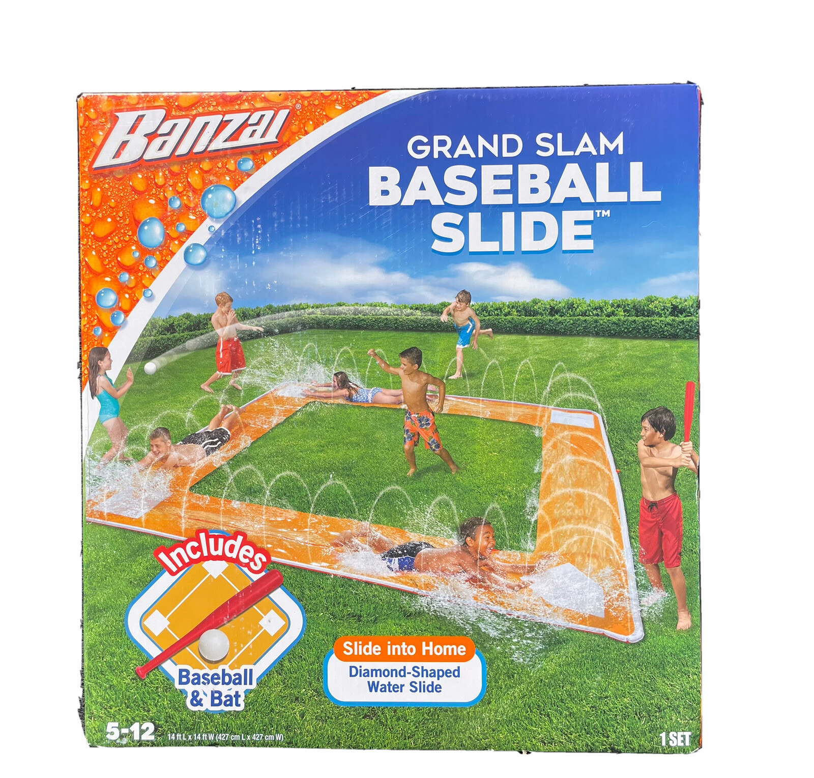 BANZAI Spring and Summer Toys Grand Slam Baseball Water Slide | eBay