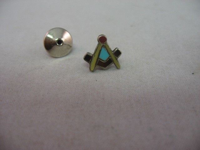 Wonderful Colorful Design Vintage Mens Tie Tack Pin: Mason Square ...