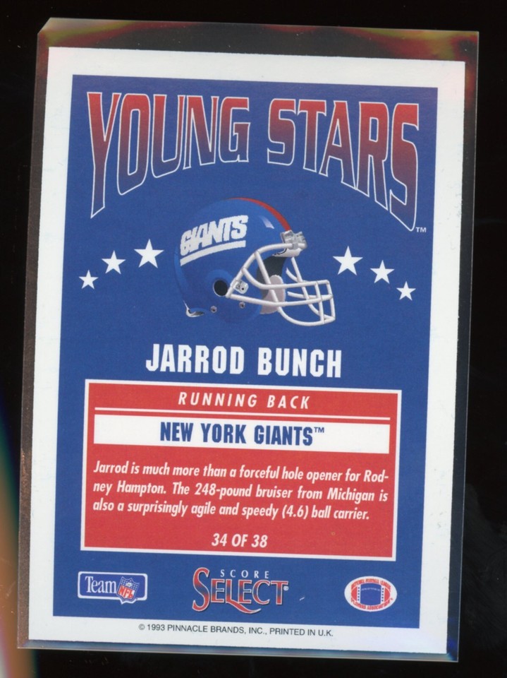1993 Score Select Young Stars Jarrod Bunch #34 MINT SET BREAK | eBay