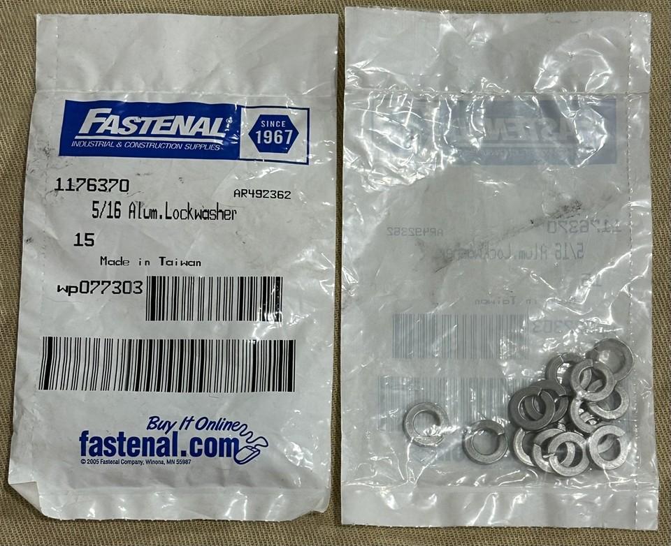 Fastenal Lock Washers - 5/16" Aluminum Medium Split Lock Washer 1176370 ...