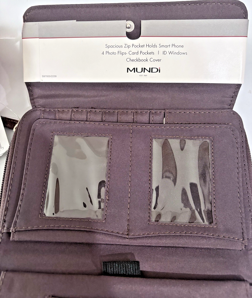 Mundi My Big Fat Wallet with Safe Keeper Identity Shield Brown Animal ...