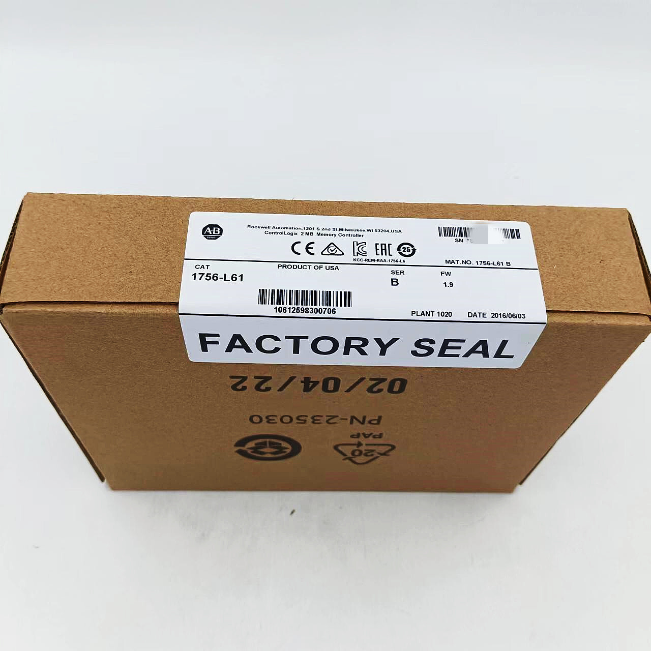 ControlLogix Logix5561 Processor BRAND New Allen-Bradley AB 1756-L61 /B ...