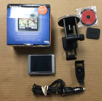 Garmin Nuvi 200W GPS Navigation System In Original Box With Accessories ...