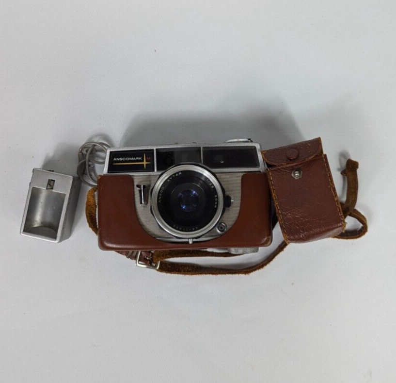 Rare 1960s Anscomark M 35mm Film Camera 50mm Ansco Xytar Lens & Leather ...