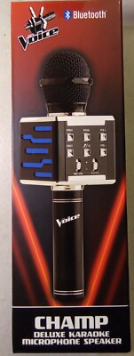The Voice Bluetooth Champ Deluxe Karaoke Microphone Speaker | eBay