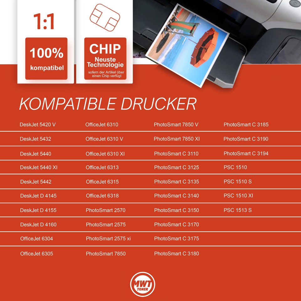 4x les Cartouches D'Encre F R HP DeskJet D 4145 4155 4160 Comme 336+342 ...