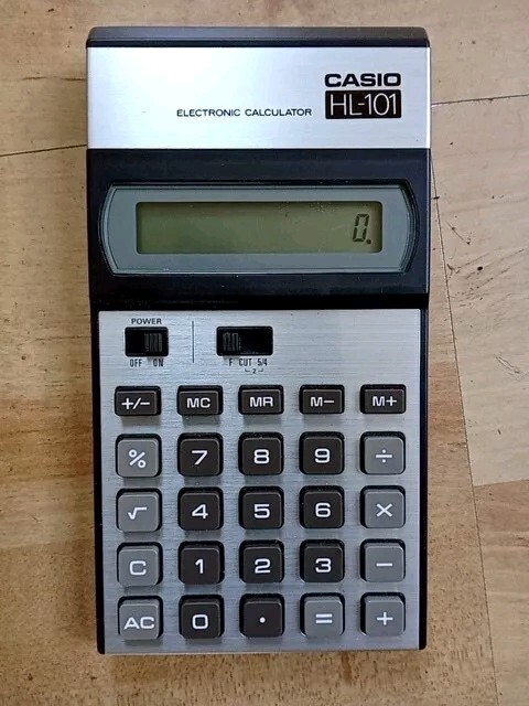 Casio Electronic Calculator HL-101. Case & Instruction Booklet. Vintage ...