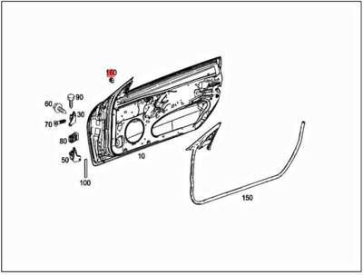 Genuine MERCEDES V251 A209 C209 CL203 R171 S203 Profile fastener ...