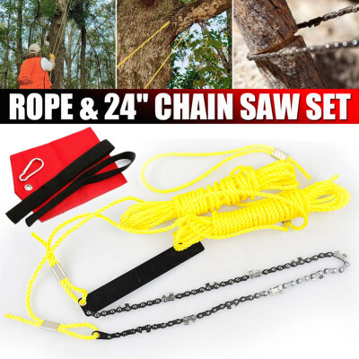 High Reach Limb Rope Chain Saw 24 Inch Branch Tree Cutter Trimmer ...
