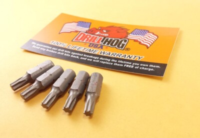 Drill Hog® T-6 Torx Bit T-6 Star Bit T-6 x 1" Insert Lifetime Warranty 5 Pc | eBay
