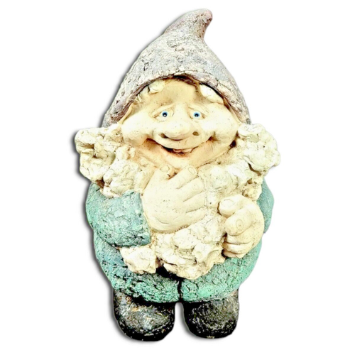 Garden Gnome Pointing Laughing Statue 11 Inch Vintage Lawn Ornament ...