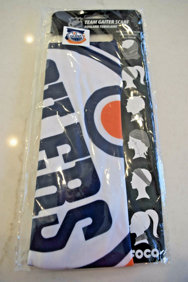 Edmonton Oilers Team Gaiter Scarf headband face mask Official Licensed ...