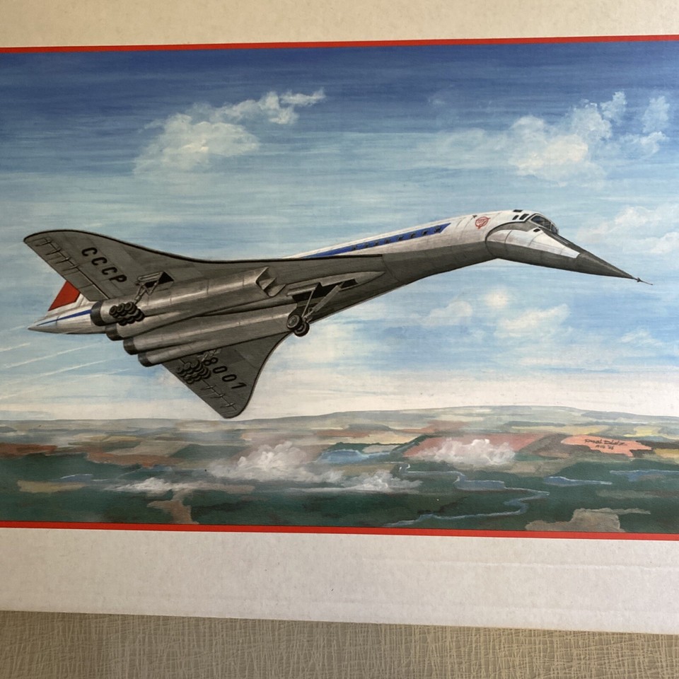 TU 144 Tupolew Modell Bausatz 1:100 Flugzeug Flugzeugmodell Plasticart ...