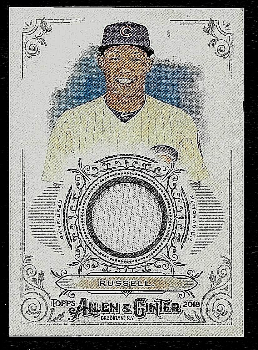 ADDISON RUSSELL 2018 TOPPS ALLEN & GINTER GAME USED JERSEY | eBay