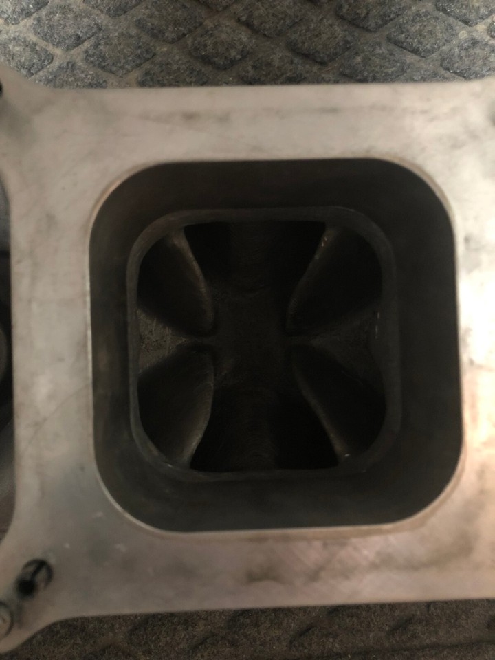 sbc aluminum high rise intake manifold brodix hvh 390 | eBay