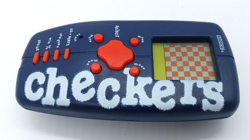 1998 Checkers Black Electronic Handheld Travel Game Radica Pocket ...