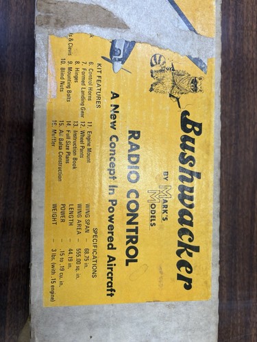 Vintage Mark’s Models BUSHWACKER R/C Airplane Model Kit | eBay