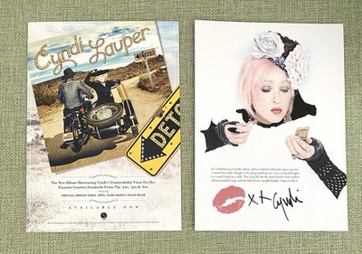 Cyndi Lauper *PROMO POSTCARDS * Detour - 2016 - Double Sided | eBay