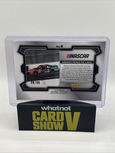 ANDRES PEREZ DE LARA RC #/99 2024 Prizm Racing Nascar Rides Purple ...