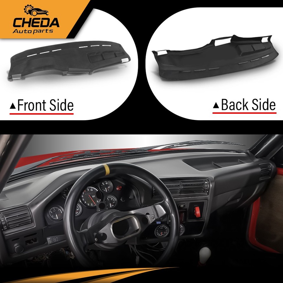 Dashboard Cover Overlay Fit For BMW E30 3 Series Dash Black 1984-1990 ...