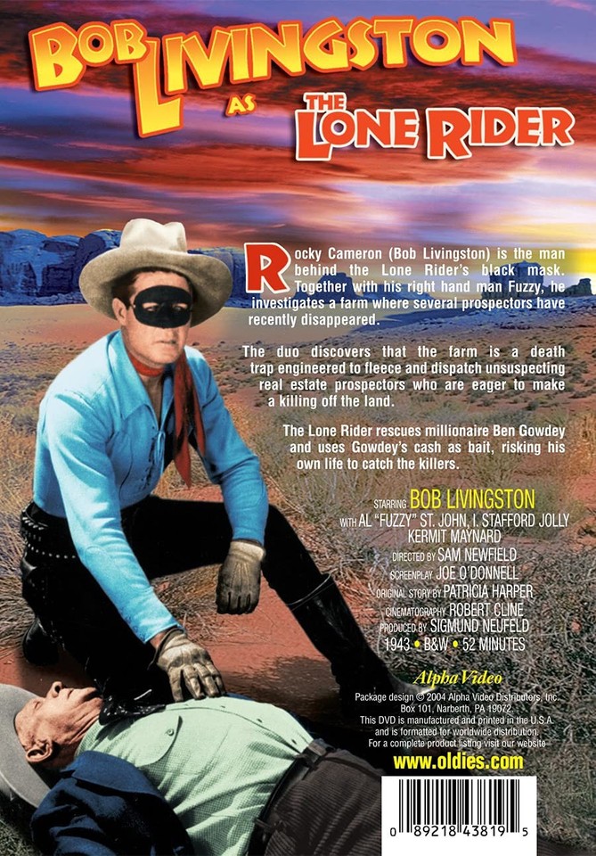 The Lone Rider: Death Rides The Plains (DVD) Kermit Maynard Robert ...