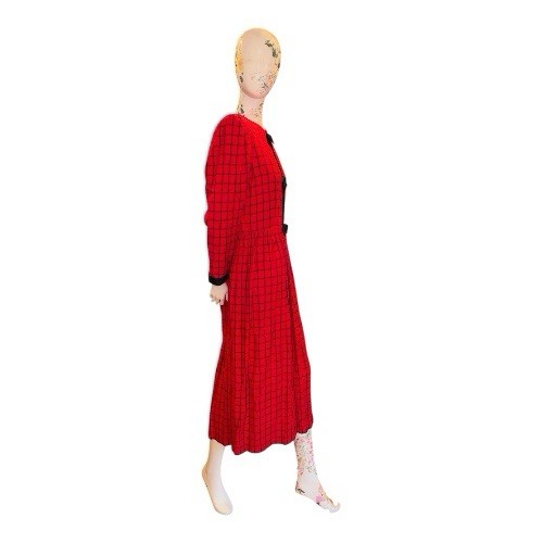 Vintage J.Christopher plaid red and black dress with bows | eBay