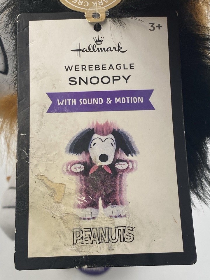 Hallmark Peanuts SNOOPY Werebeagle Werewolf Sound & Motion 13" w/ Tags ...