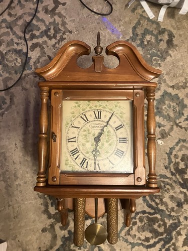 Rare New England Clock Company Weight Driven Wall Clock Vintage | eBay
