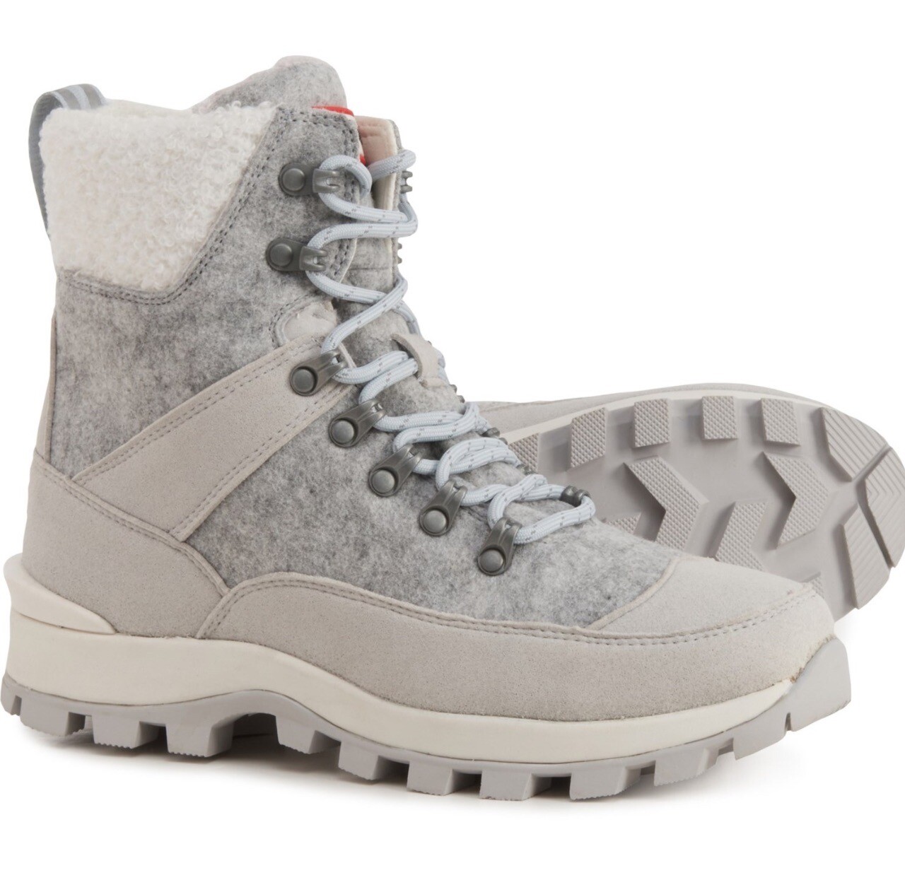 NIB Hunter Glitter Insulated Commando Boot Silver Tundra Gray Women ...