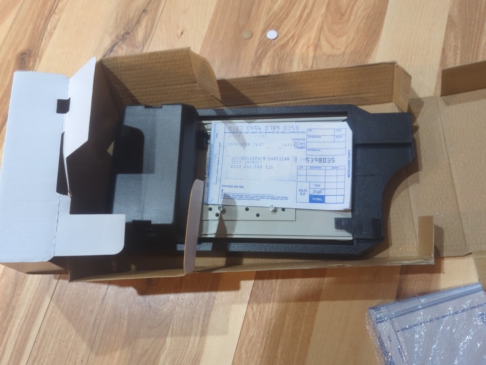 Manual Credit Card Imprinter Slider and 100 short Slips | eBay