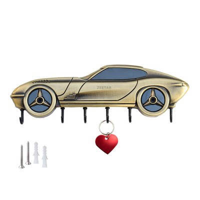 Car Key Holder | Car Key Stand & Brass Metal Wall Mount Hanger with 6 ...