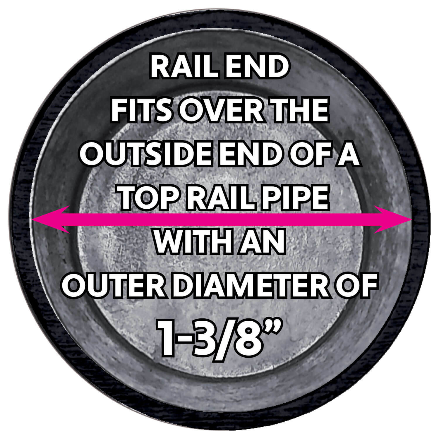 Black Chain Link Fence Top Rail End. Top Rail Holds Chain Link Top Rail ...