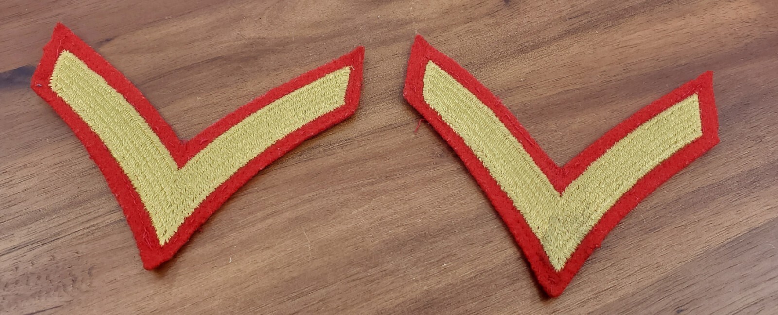 USMC pair of NOS PFC chevrons for dress blue uniform | eBay