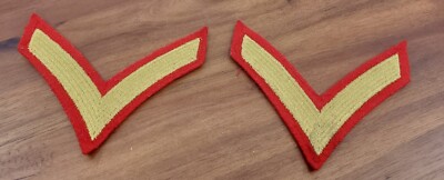 USMC pair of NOS PFC chevrons for dress blue uniform | eBay