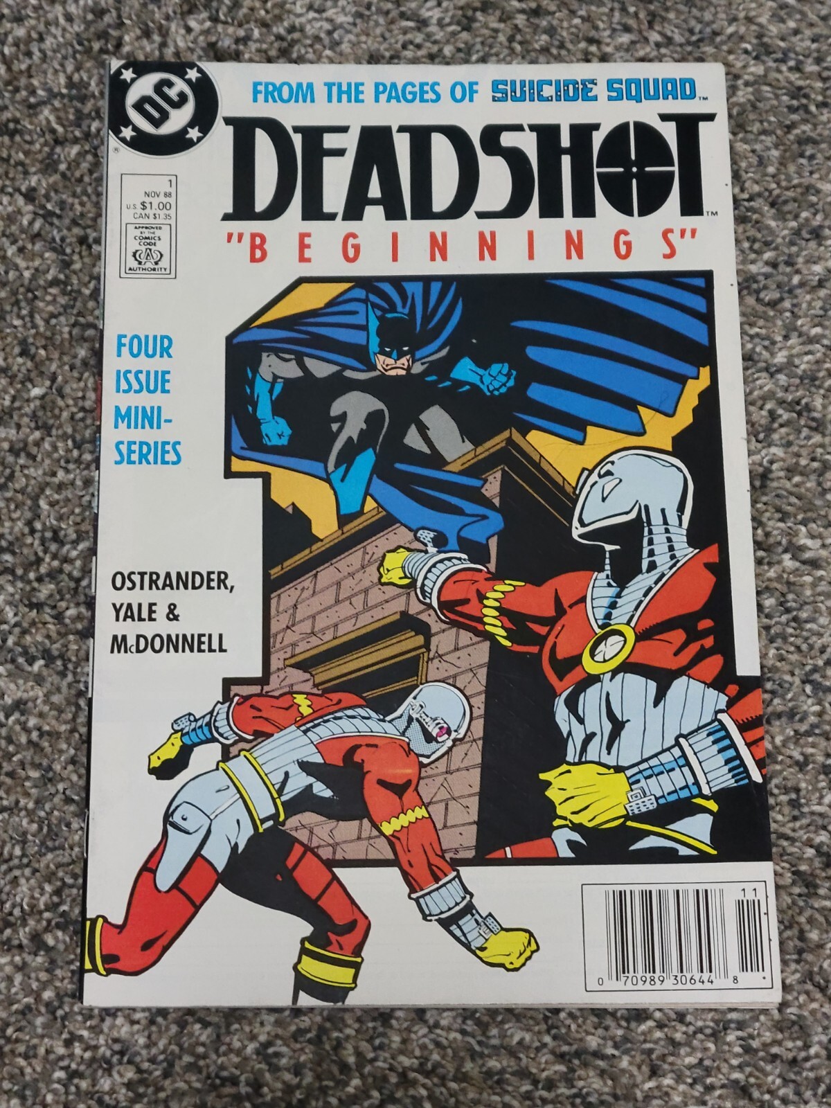1988 DC Comics Deadshot "Beginnings" Issue 1. From the pages of Suicide ...