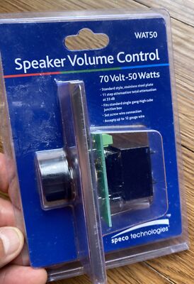 Speco Speaker Volume Control 70V - 50 Watts (WAT50) | eBay
