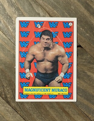1987 Topps Titan Sports WWF Wrestling Magnificent Muraco #13 Sticker | eBay