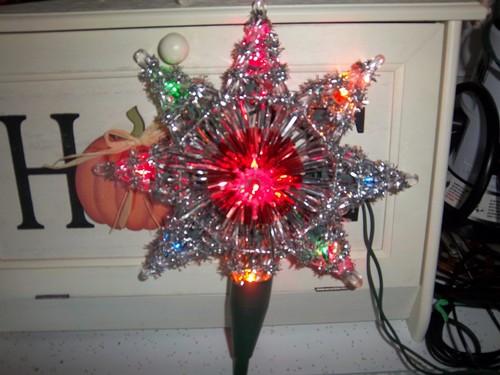 Vintage Electric Blinking lighted Silver Star tree topper | eBay