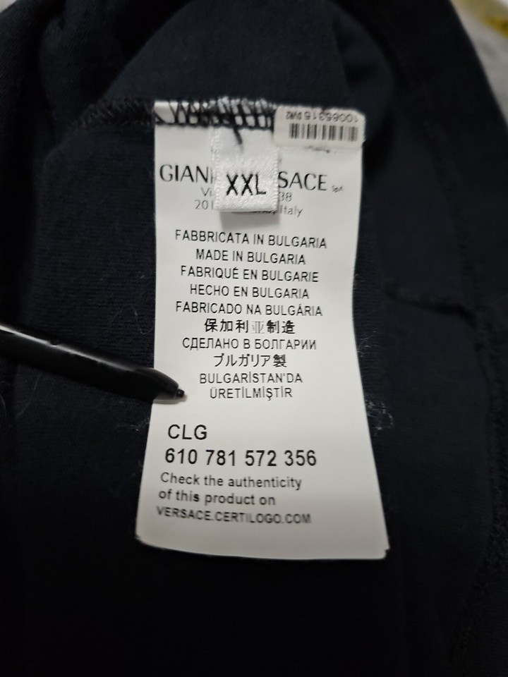 VERSACE COLLECTION Black Pullover Long Sleeve Shirt Size 2XL: CLG ...