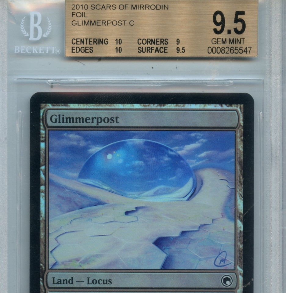 MTG Glimmerpost BGS 9.5 Scars of Mirrodin Foil Magic Card Amricons 5547 ...