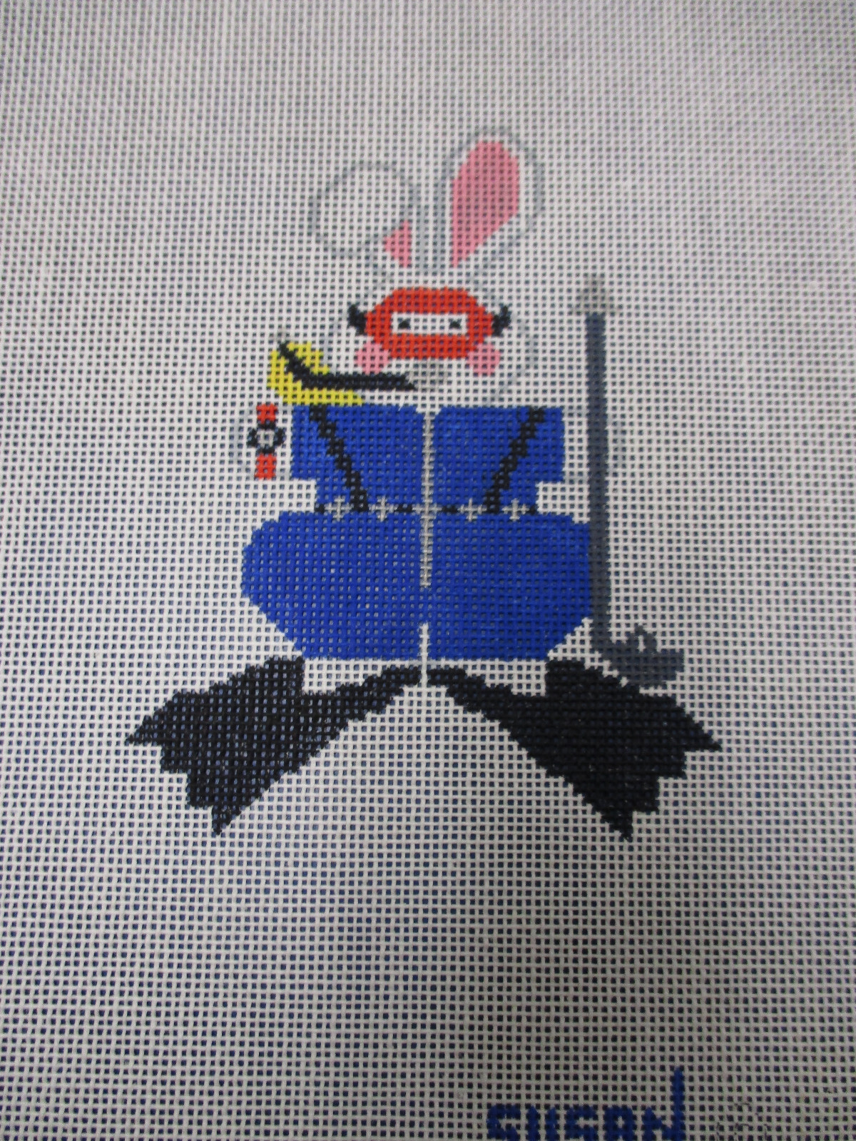 Susan Hayes Handpainted Needlepoint Canvas Bunny Rabbits YOU PICK | eBay