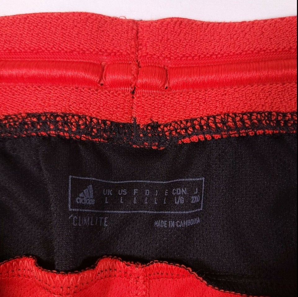 Adidas Climalite Men's Size L Solid Red Draw String Stretch Basketball ...