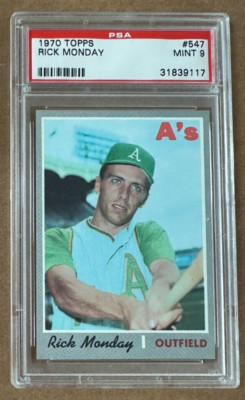 1970 Topps Baseball #547 Rick Monday PSA 9 graded card Athletics A's | eBay